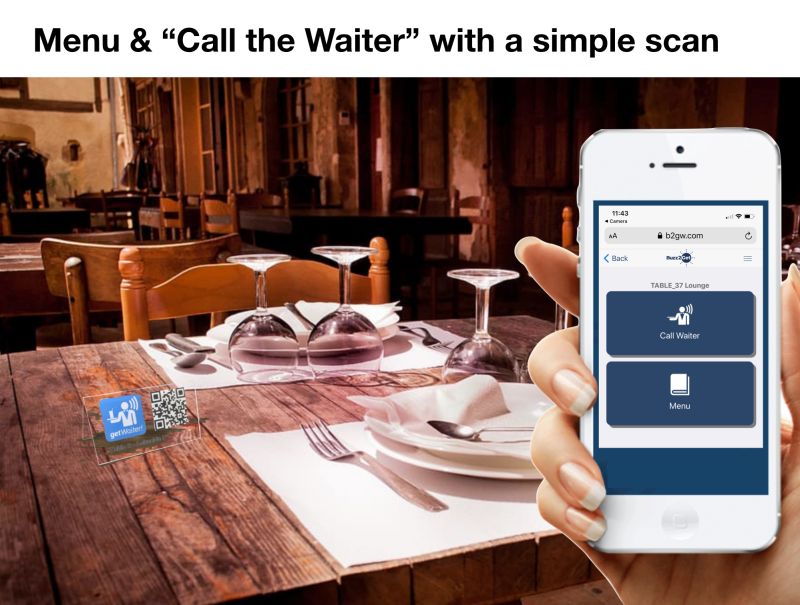 getWaiter! - Zero contact ‘Waiter Calling’ Tool | Buzz2Get